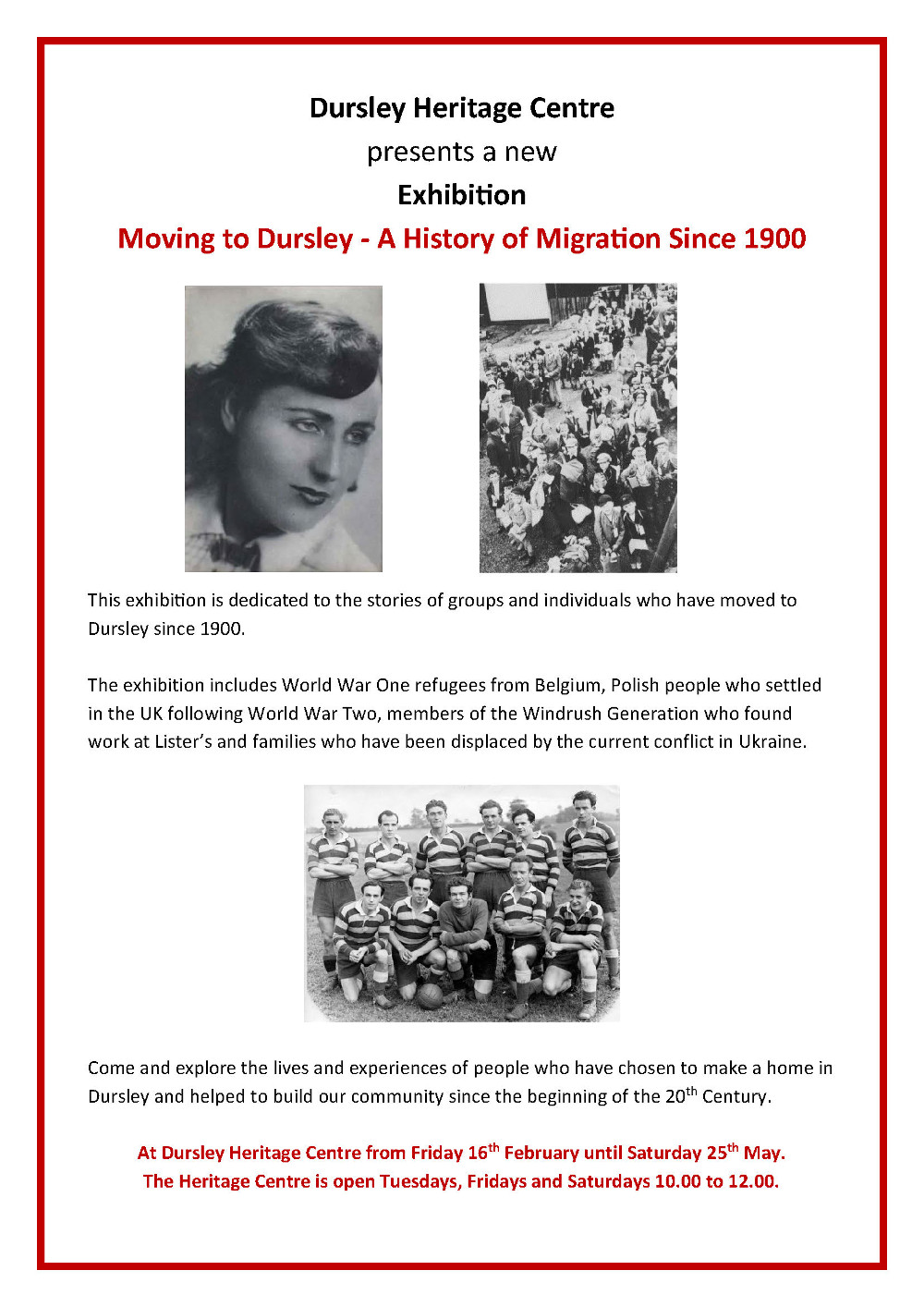 Exhibition “Migration to Dursley since 1900”